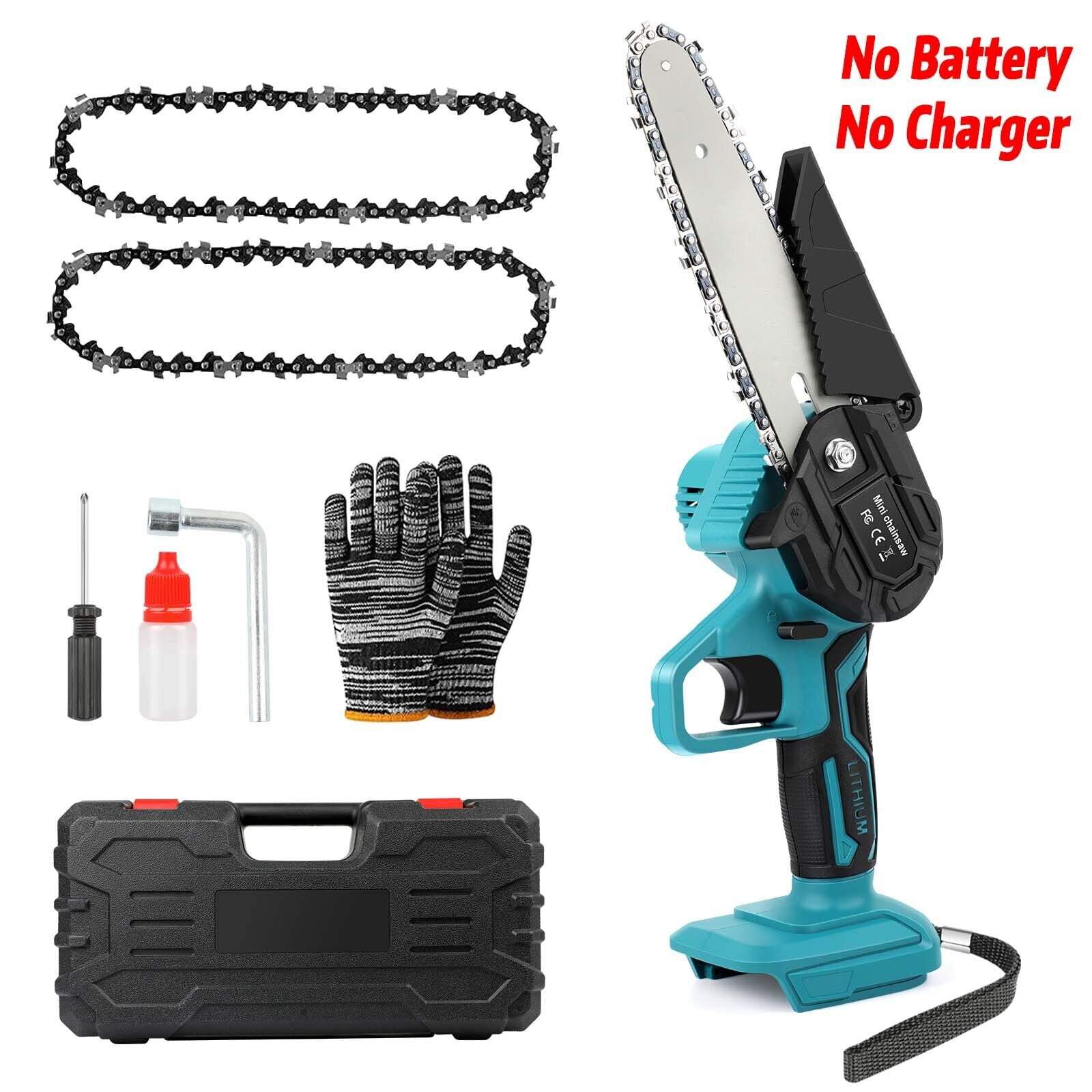 6-Inch Mini Electric Chainsaw Cordless Rechargeable Wood Cutter with ...