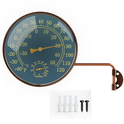6-Inch Outdoor Thermometer and Humidity Gauge, Window Thermometer for ...
