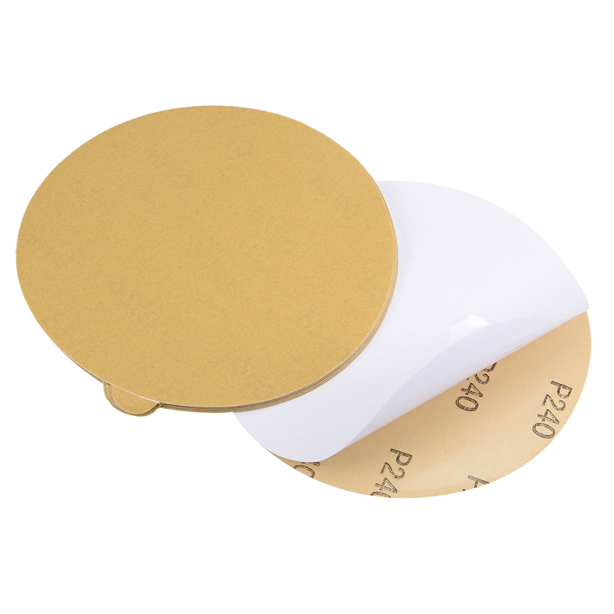 6-Inch PSA Sanding Disc Aluminum Oxide Adhesive Back Sandpaper Yellow ...