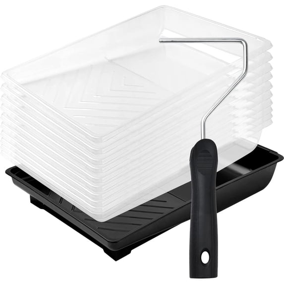 6 Inch Paint Tray, 12 Pack, Plastic Paint Roller Tray with 4 Inch ...