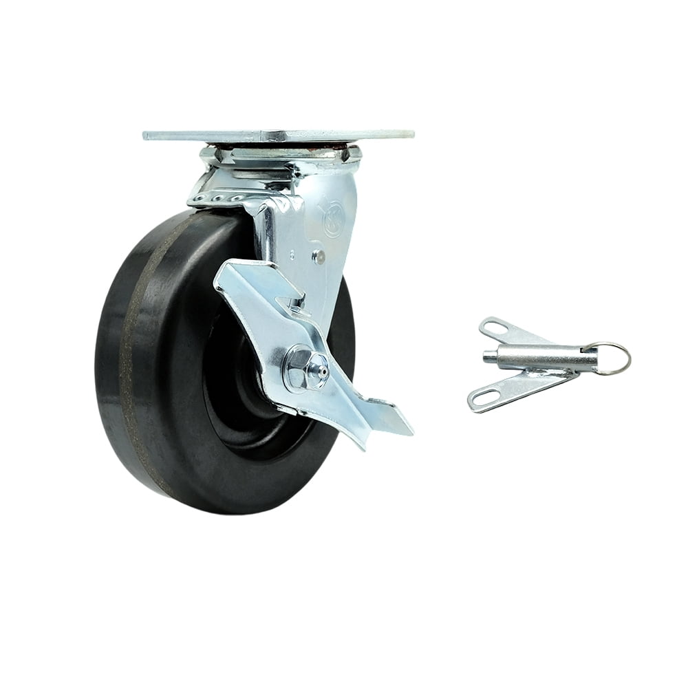 6 Inch Phenolic Caster with Ball Bearing and Brake/Swivel Lock Service ...