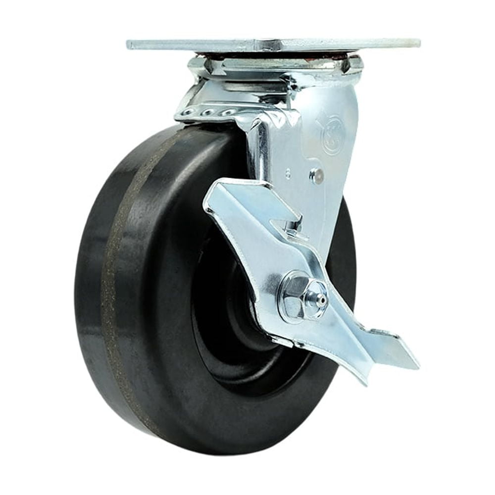 6 Inch Phenolic Swivel Caster with Ball Bearing and Brake Service ...