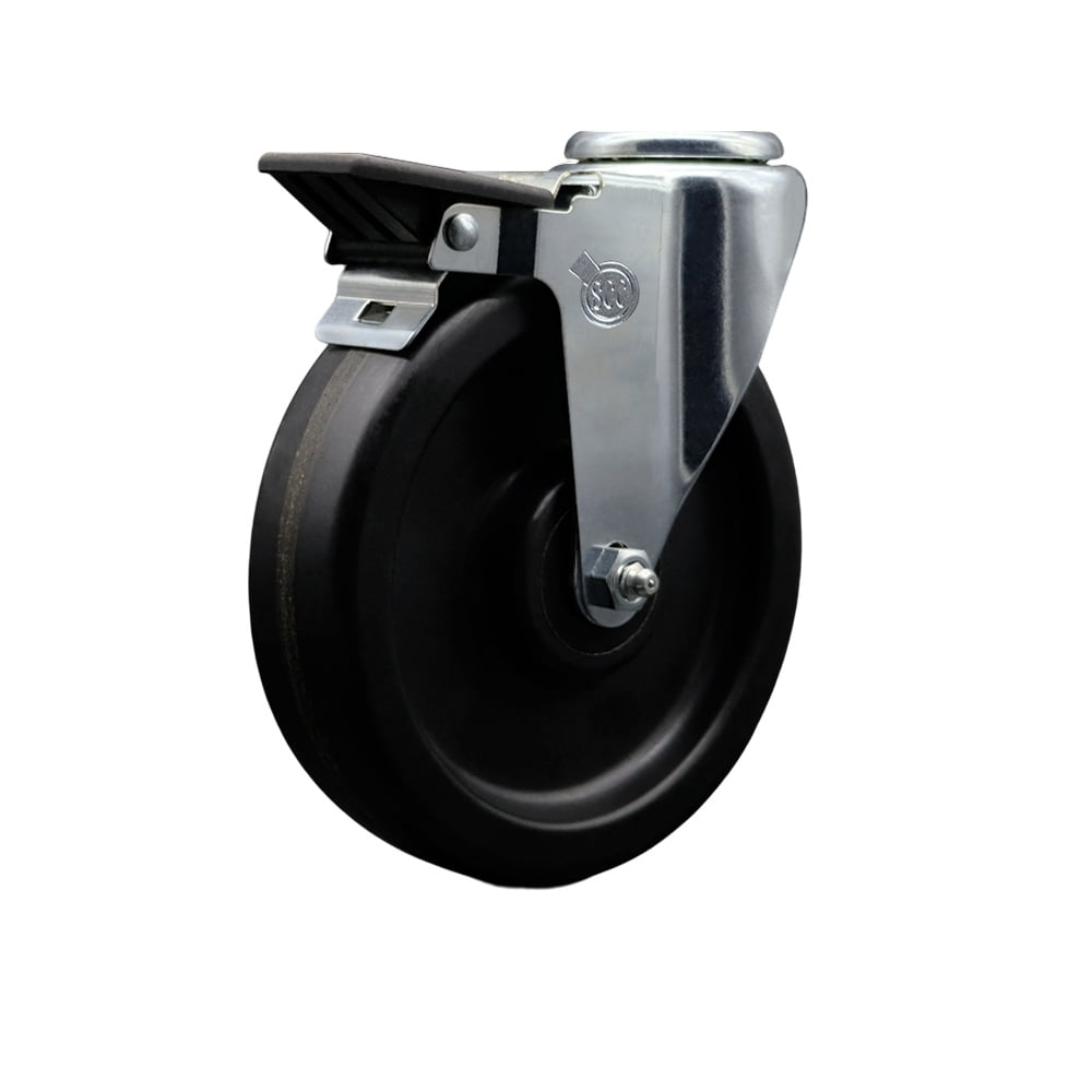6 Inch Phenolic Wheel Swivel Bolt Hole Caster with Posi Lock Brake SCC ...
