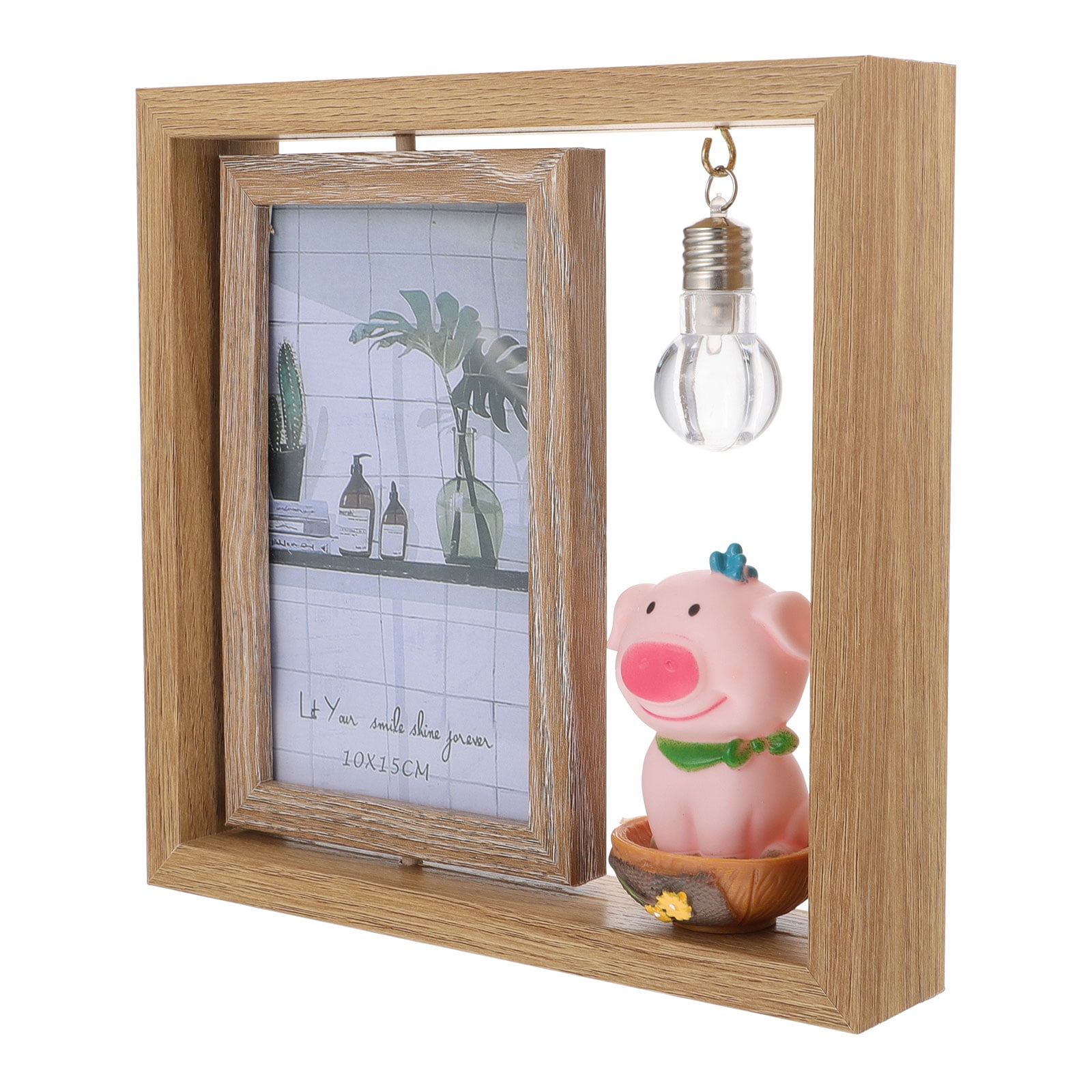 BRIGHTFUFU Creative Rotating Photo Frame Assorted Color Density Board ...