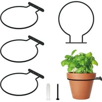 6 Inch Metal Wall Mounted Plant Holder - 6 Pack Flower Pot Hanger Rings ...