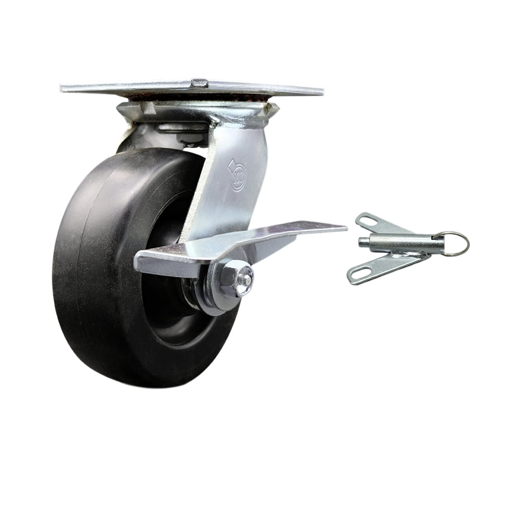 6 Inch Polyolefin Caster with Roller Bearing and Brake/Swivel Lock SCC ...