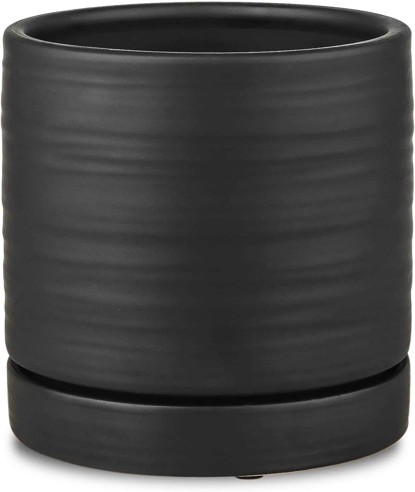 6 Inch Pots, Ceramic Planter Pot with Drainage Hole & , Indoor/Outdoor ...