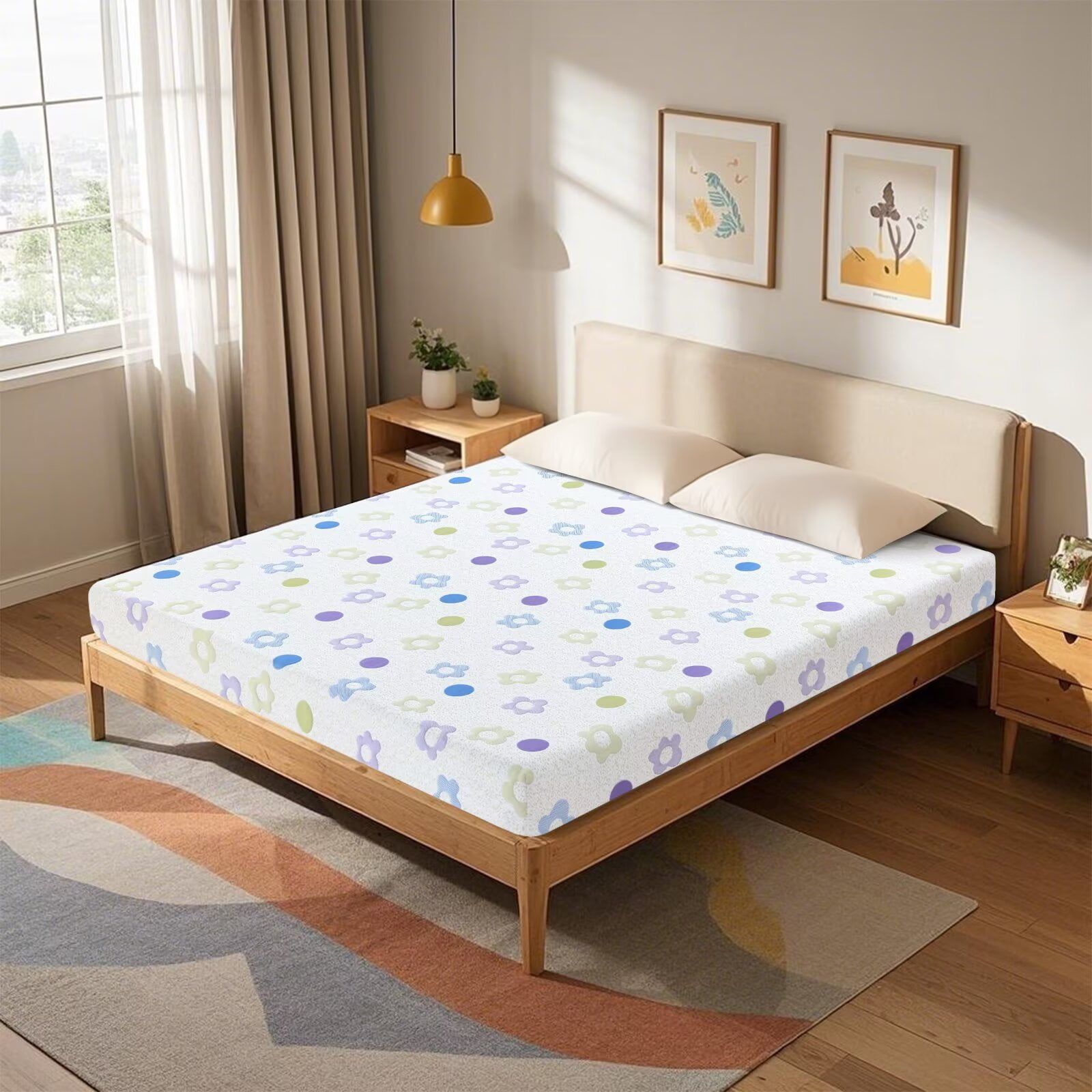 6 Inch Queen Mattress Memory Foam Mattress Gel Mattress Bed-in-a-Box ...