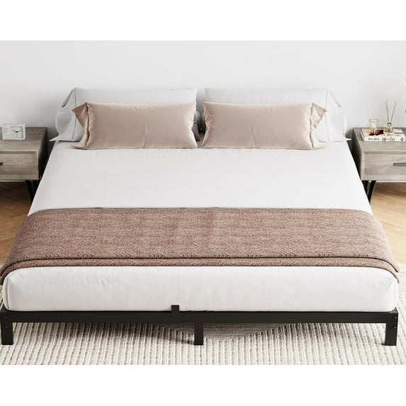 6 Inch Queen Metal Bed Frame No Box Spring Needed, Low Profile Metal ...