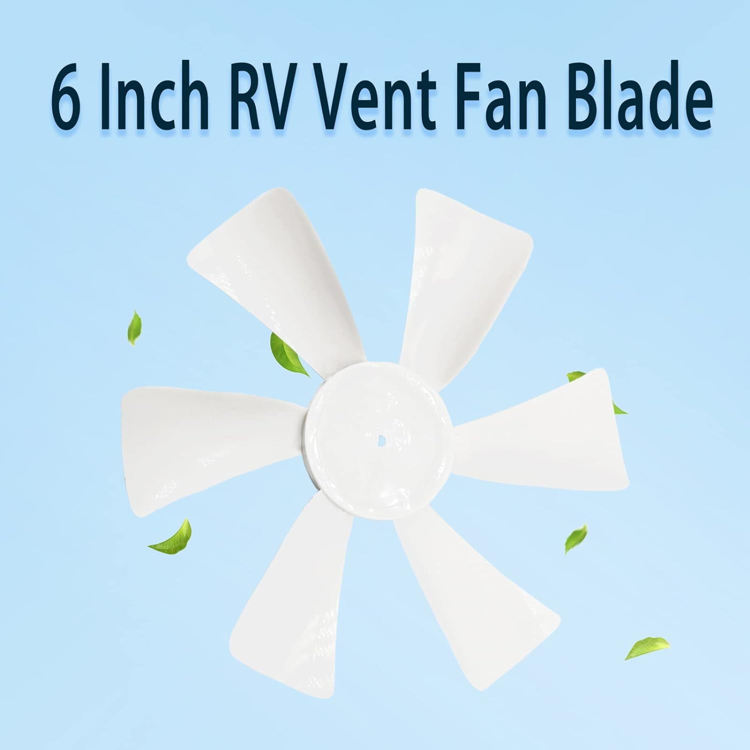 6 Inch RV Exhaust White Vent Fan Blade with 12V D-Shaft RV Fan Motor ...