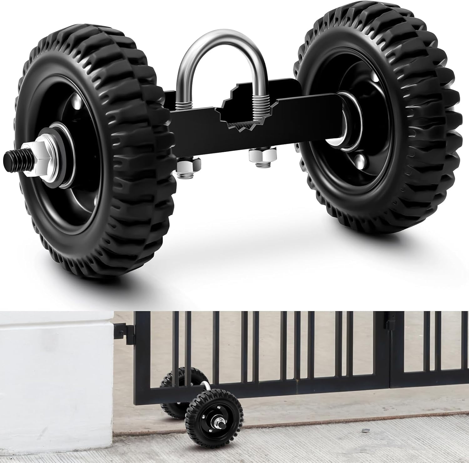 6 Inch Rolling Fence Gate Wheel for Metal Wooden Fence Chain Link Farm ...