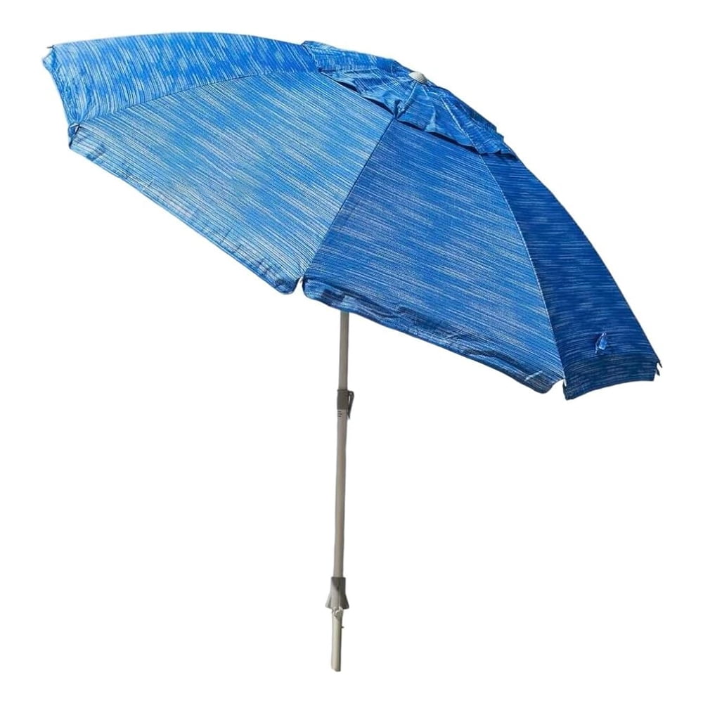 6 Inch Round Beach Umbrella, Lightweight Canopy with Adjustable Height ...