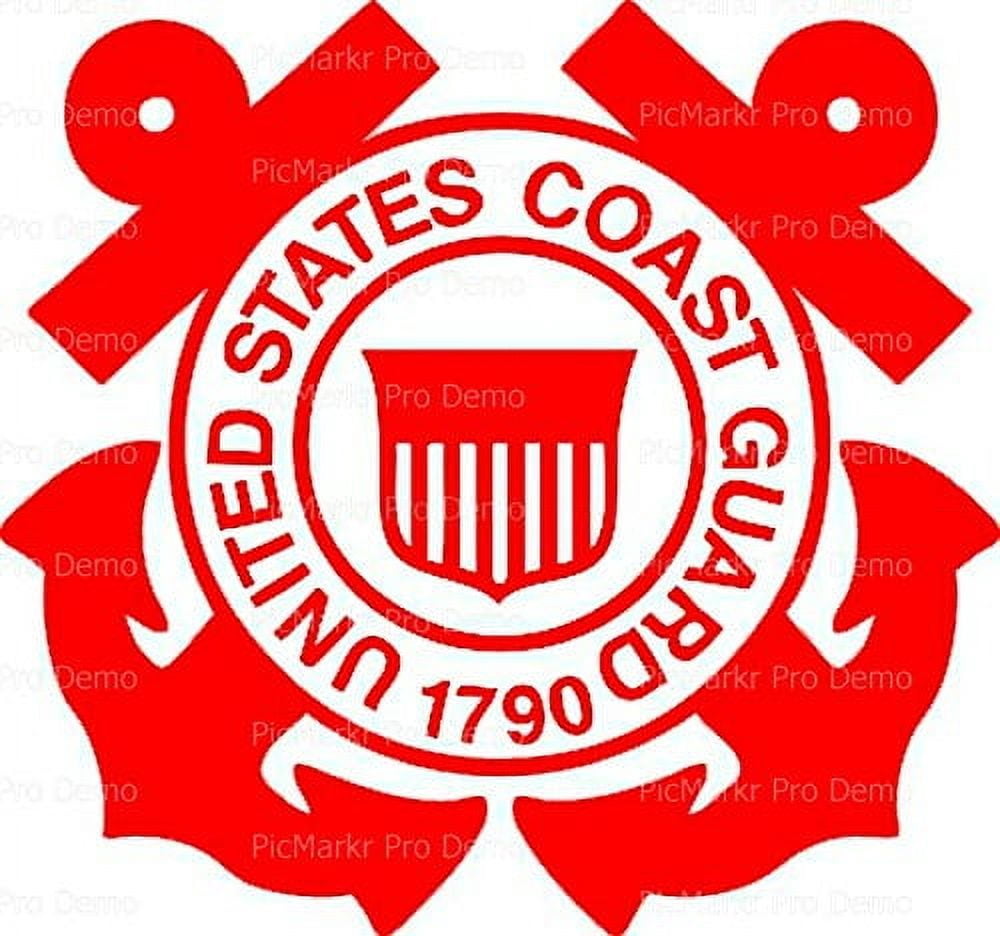 6 Inch Round Cake - Coast Guard Logo - Edible Cake or Cupcake Topper ...