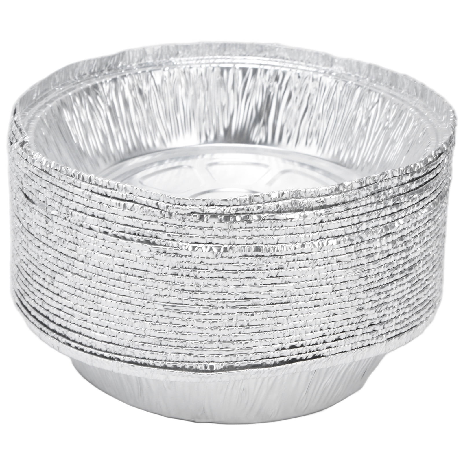 6 Inch Round Foil Pans, Freezer & Oven Safe Aluminum Foil Pie Pans ...