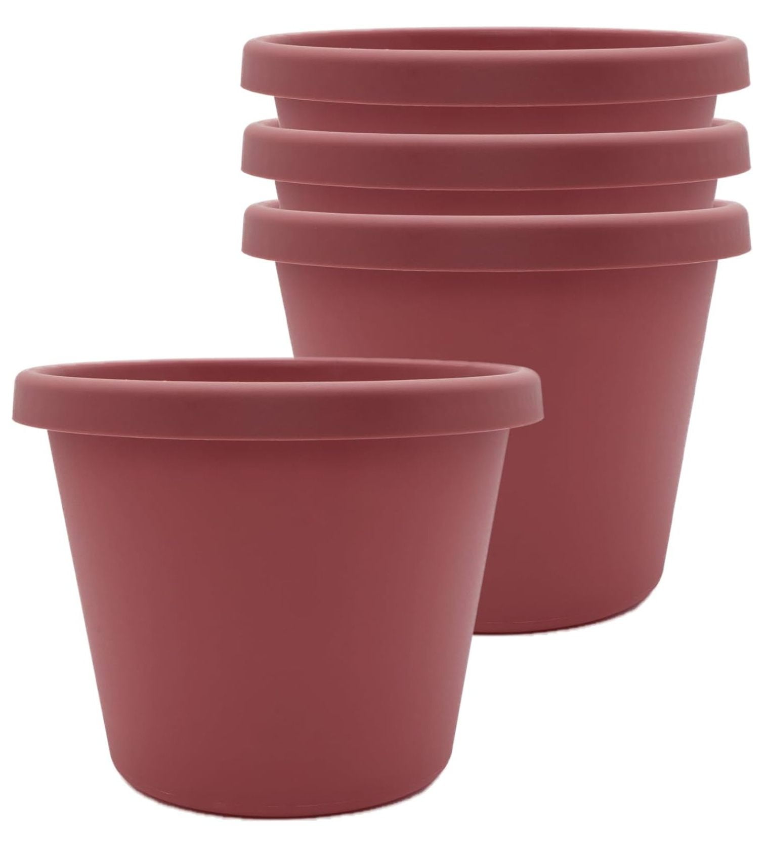 6 Inch Round Prima Planter - Small Plastic Plant Pot with Rolled Rim ...