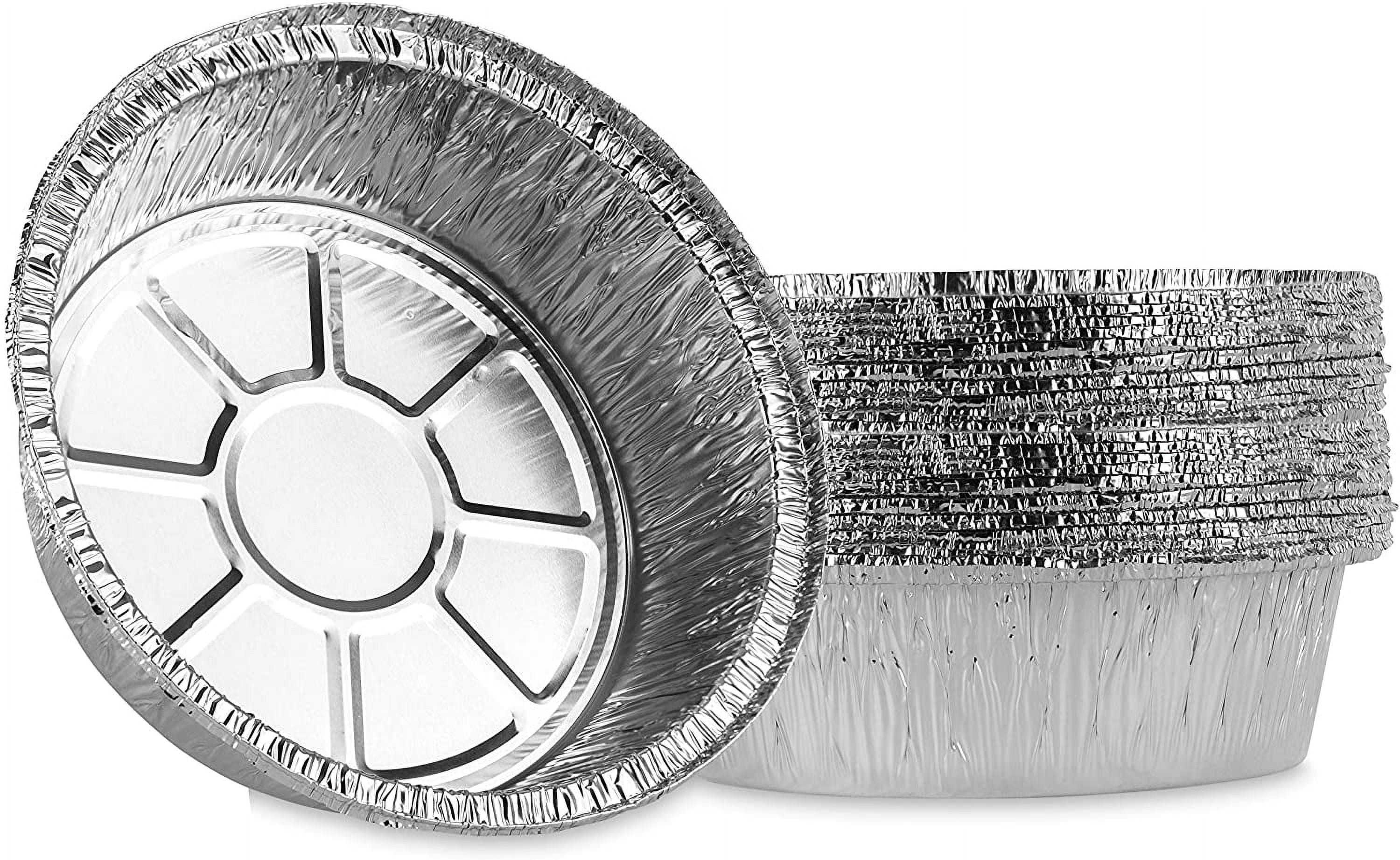6'' Inch Round Tin Foil Cake Pans Disposable Aluminum, Freezer & Oven ...