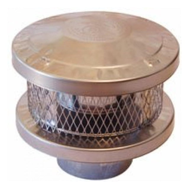 6 Inch Round Vent 3-Wall Termination - with Arrestor - Chimney Flue ...