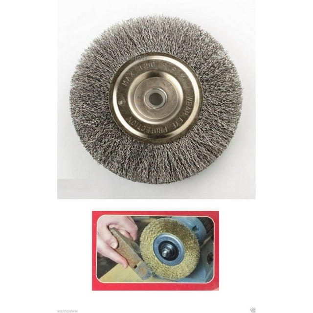 6" Inch Round Wire Brush Wheel For Bench Grinder - Walmart.com