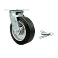 6 Inch Rubber on Aluminum Swivel Caster with Roller Bearing and Swivel ...