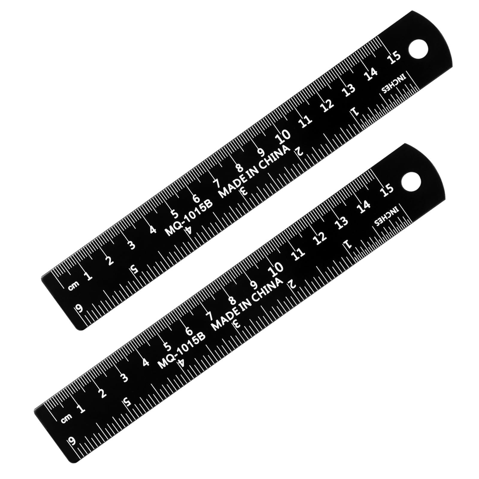 6 Inch Ruler, Metal Ruler of 2 Pack, Metal Measuring Tool, 15 ...