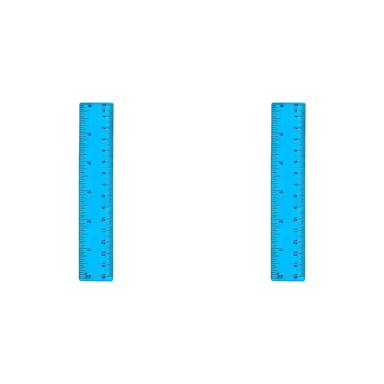 6 Inch Rulers, 2 Pack Colored Clear Rulers, Centimeters and Inches ...