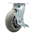 6 Inch SS Thermoplastic Rubber Swivel Caster with Roller Bearing and ...