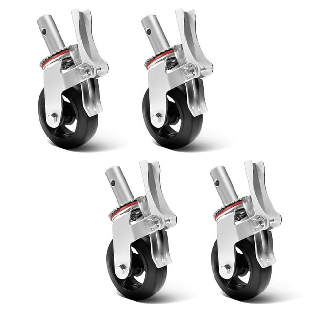 6 Inch Scaffolding Caster Wheels Set, 4 Pack Heavy Duty Swivel Casters ...