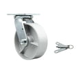 6 Inch Semi Steel Swivel Caster with Roller Bearing and Swivel Lock SCC ...