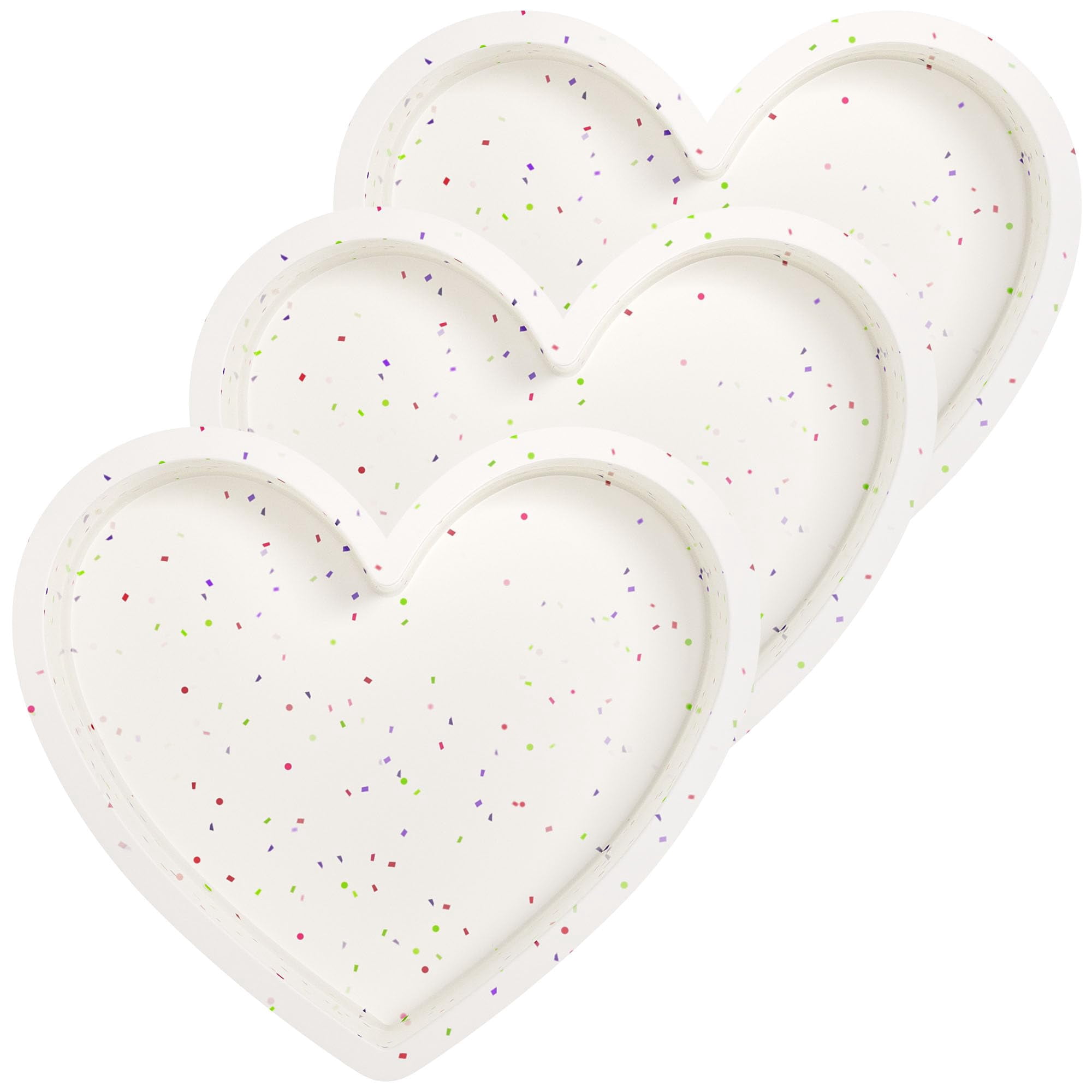 6 Inch Silicone Heart Shaped Cake Pans Set Of 3 Small Nonstick Molds ...