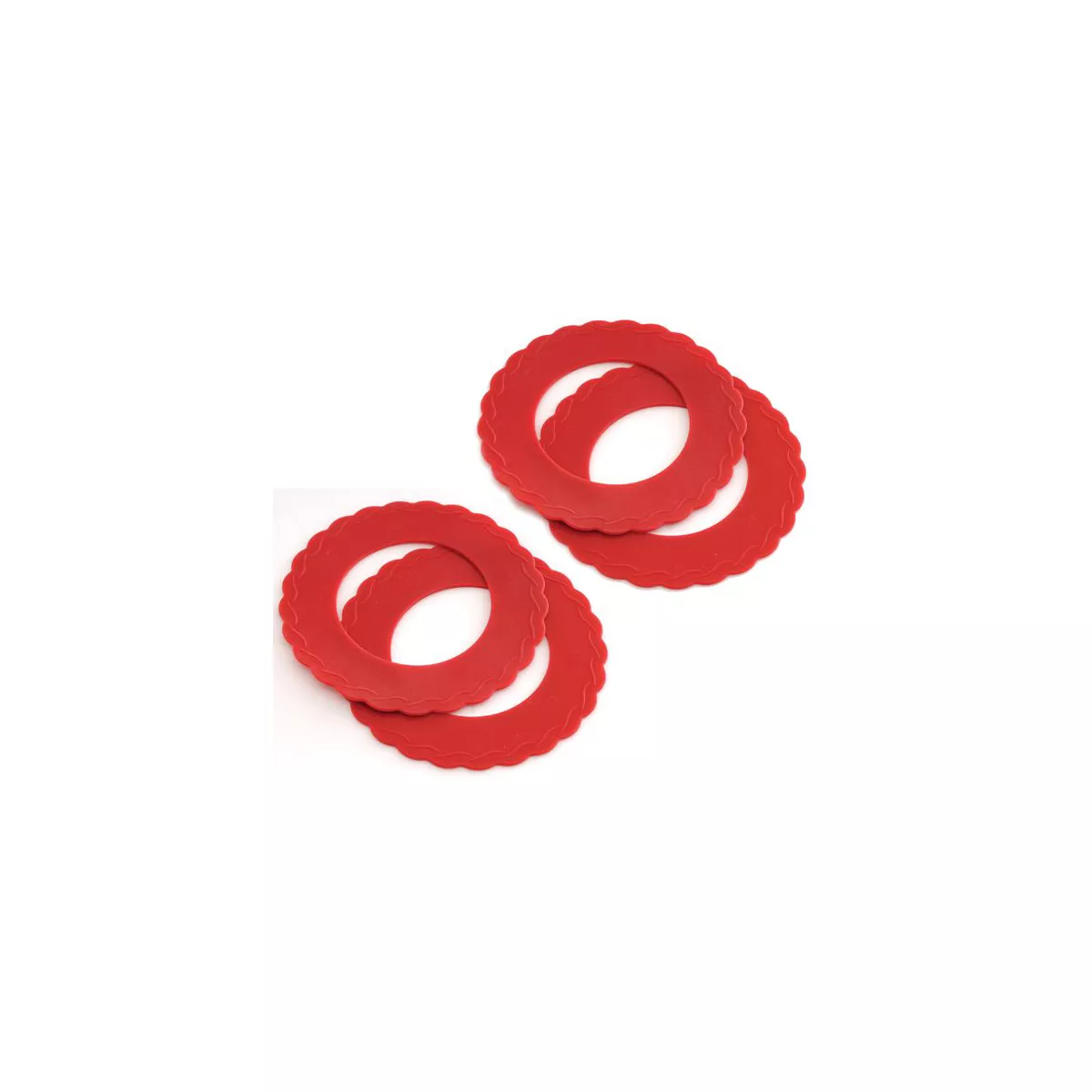 6-Inch Silicone Mini Pie Pan Shields, Set of 4, Red - Walmart.com