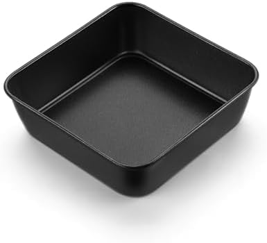 6 Inch Square Cake Pan, Nonstick Small Baking Pan with Stainless Steel ...