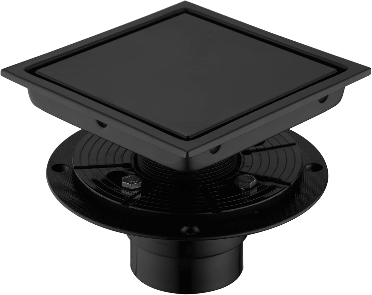 6 Inch Square Design Tile-In Shower Drain with Adjustable Base Flange ...