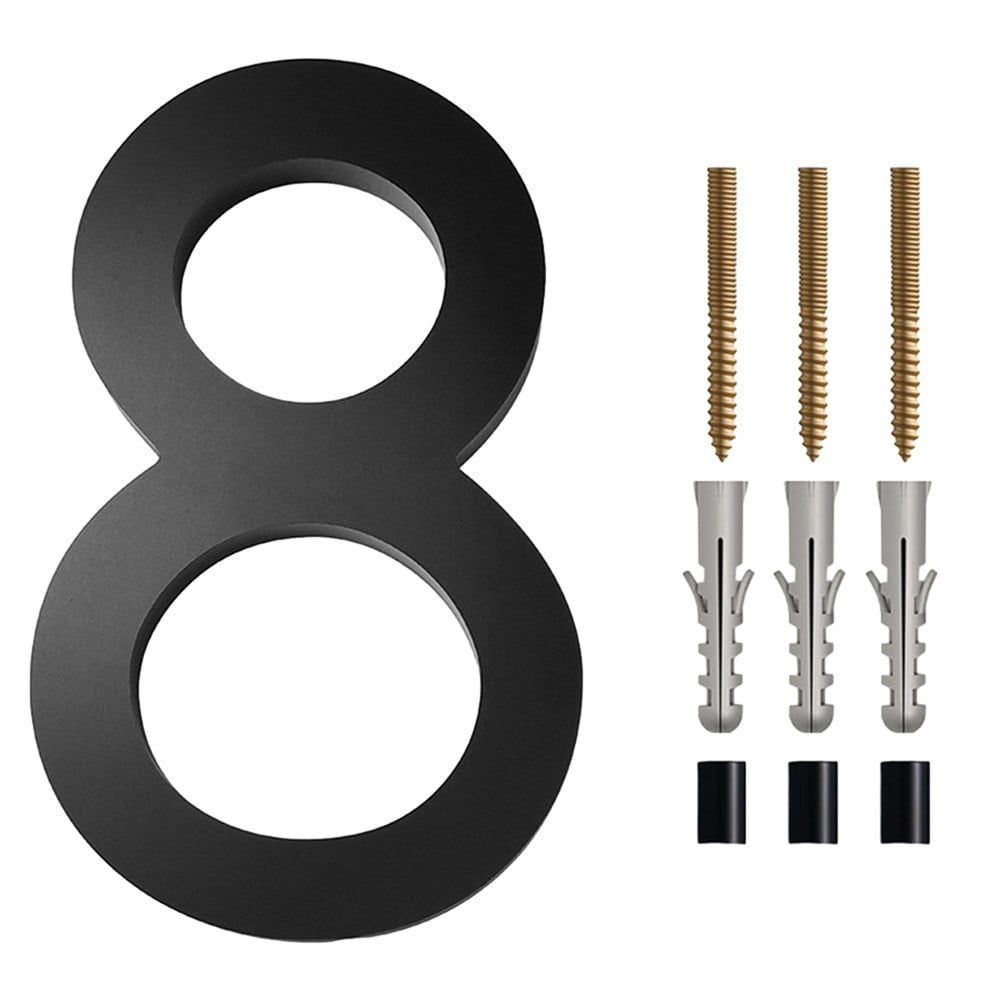 6 Inch Stainless Steel Floating House Number, Metal Modern House ...