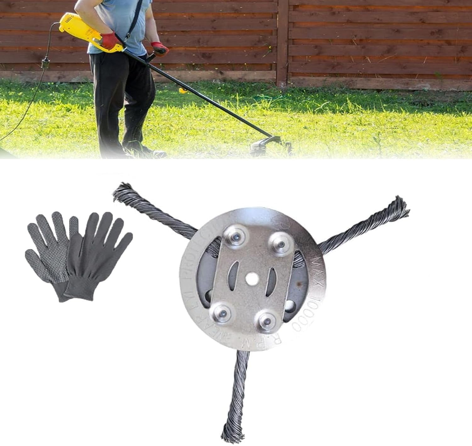 6 Inch Steel Wire Brush Cutter Trimmer Head, Universal Steel Wire ...