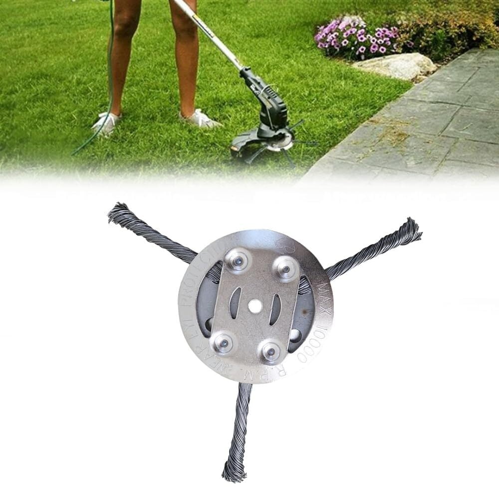 6 Inch Steel Wire Weed Brush Cutter Trimmer Head, Universal Steel Wire ...