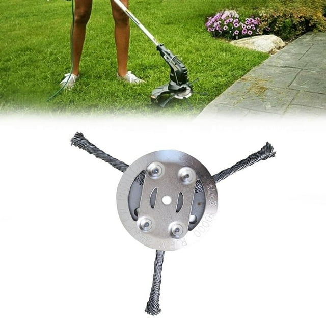 6 Inch Steel Wire Weed Brush Cutter Trimmer Head, Universal Steel Wire Weed Trimmer Head String ...