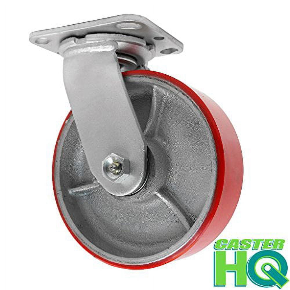 6 Inch Swivel Caster - 6 X 2 Polyurethane on Iron Wheel - 1200 Lb ...