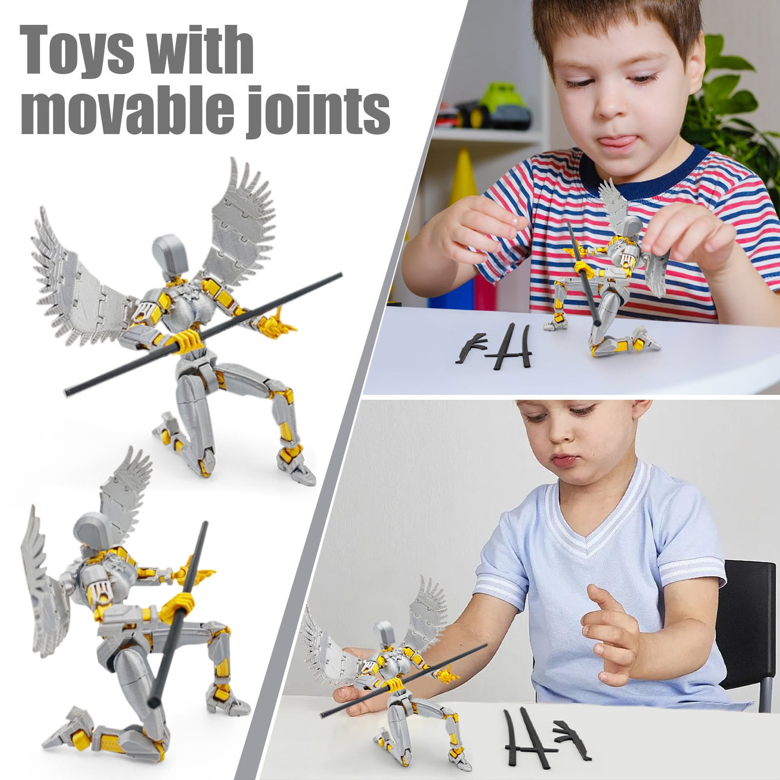 6 Inch T13 Action Figures Set, Multi-Jointed Titan 13 Action Figure ...