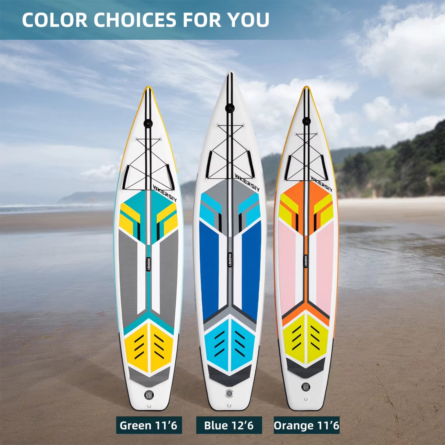 6-Inch Thick Inflatable Stand Up Paddleboard Surfboard with Coiled ...