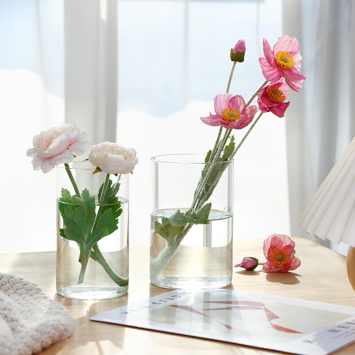 6-Inch Transparent Glass Cylindrical Vases, Set of 20 - Walmart.com