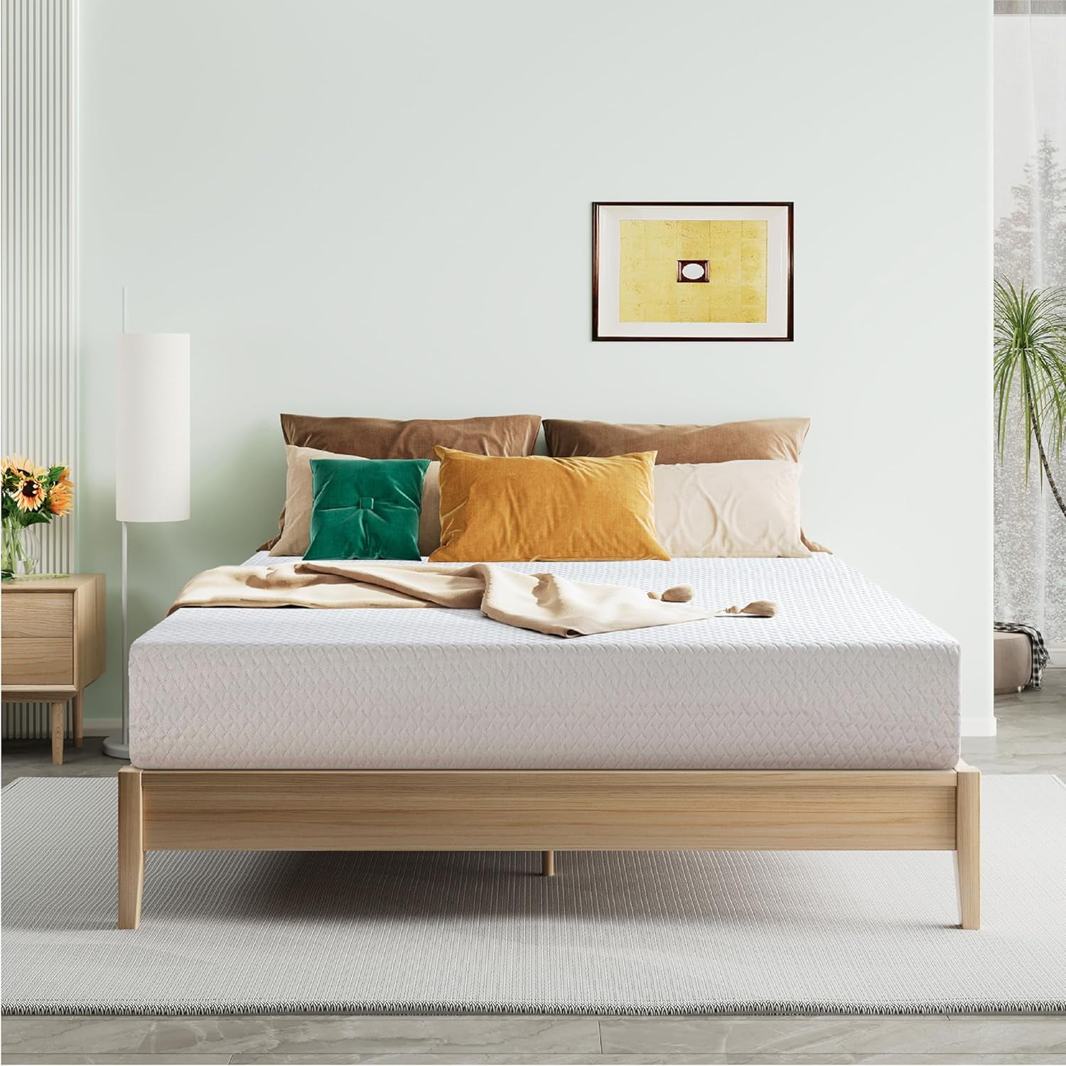 6 Inch Twin Mattress CertiPUR-US Certified Green Tea Memory Foam ...