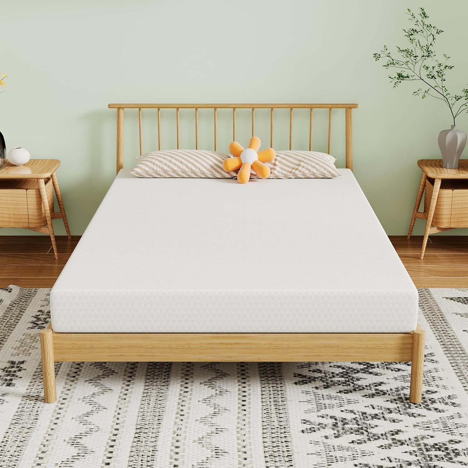 6 Inch Twin Memory Foam Mattress in a Box with Breathable Cover Medium ...