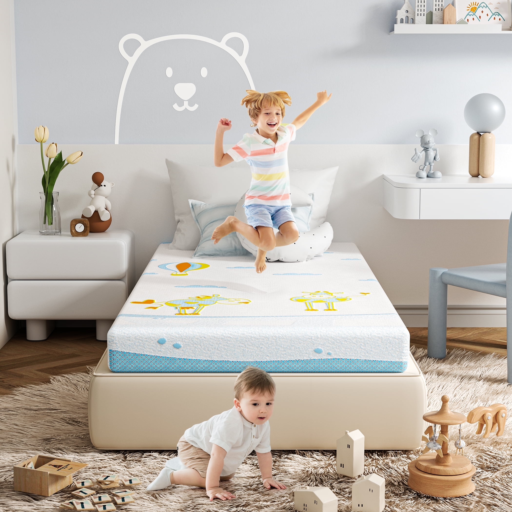 6 Inch Twin Size Mattress Twin Mattress for Bunk Bed Memory Foam ...