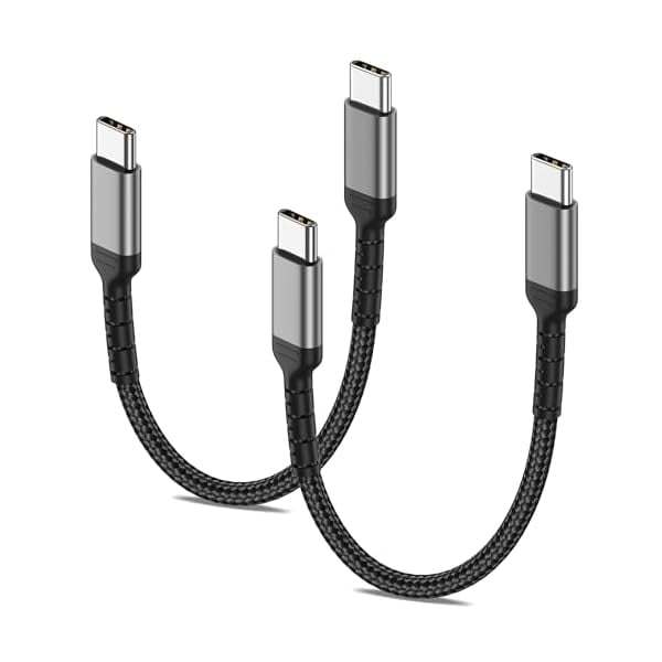 6 Inch USB C Charger Cord, 2 Pack Short USB C to C Cable Braided Fast ...