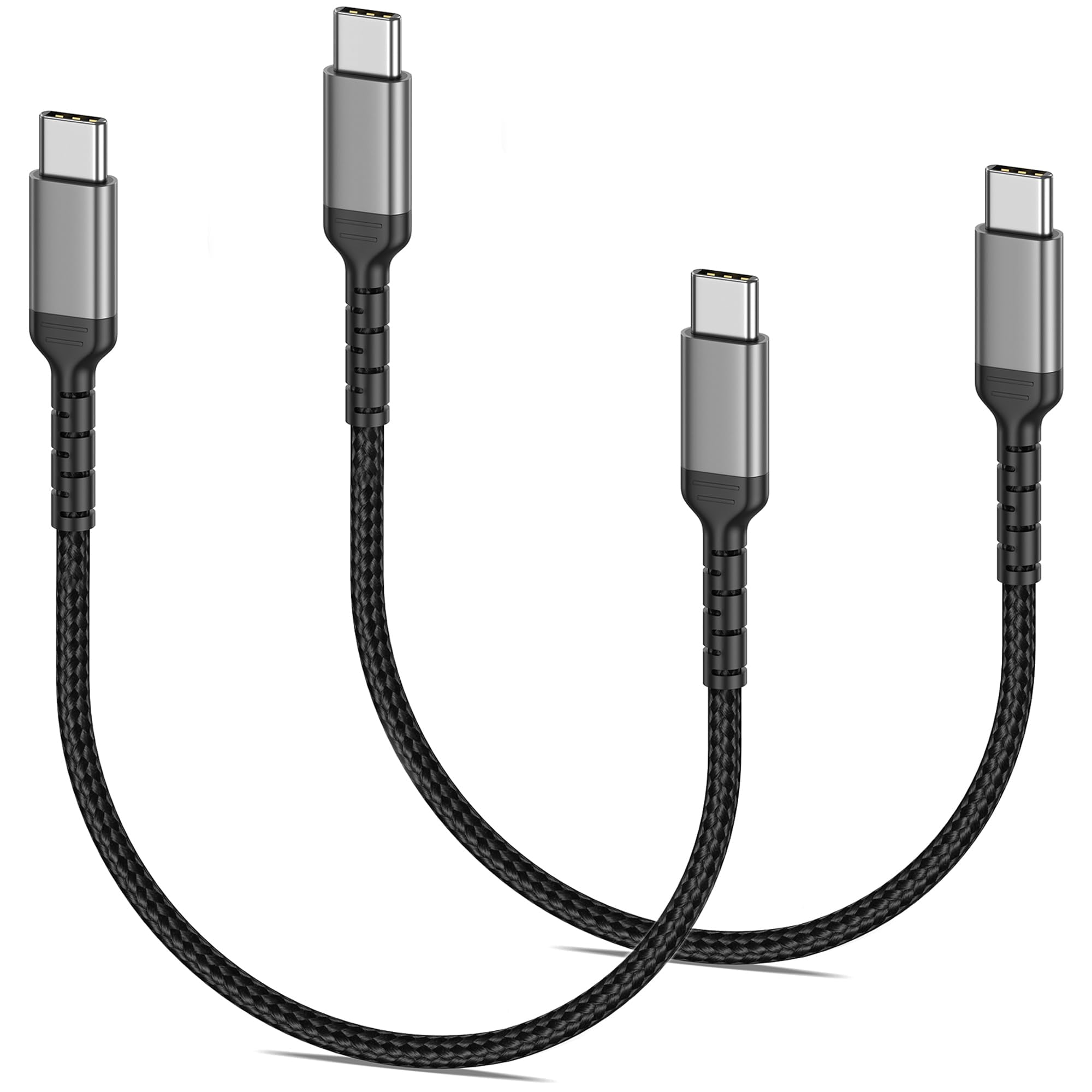 6 Inch USB C Charger Cord, 2 Pack Short USB C to USB C Cable Braided ...