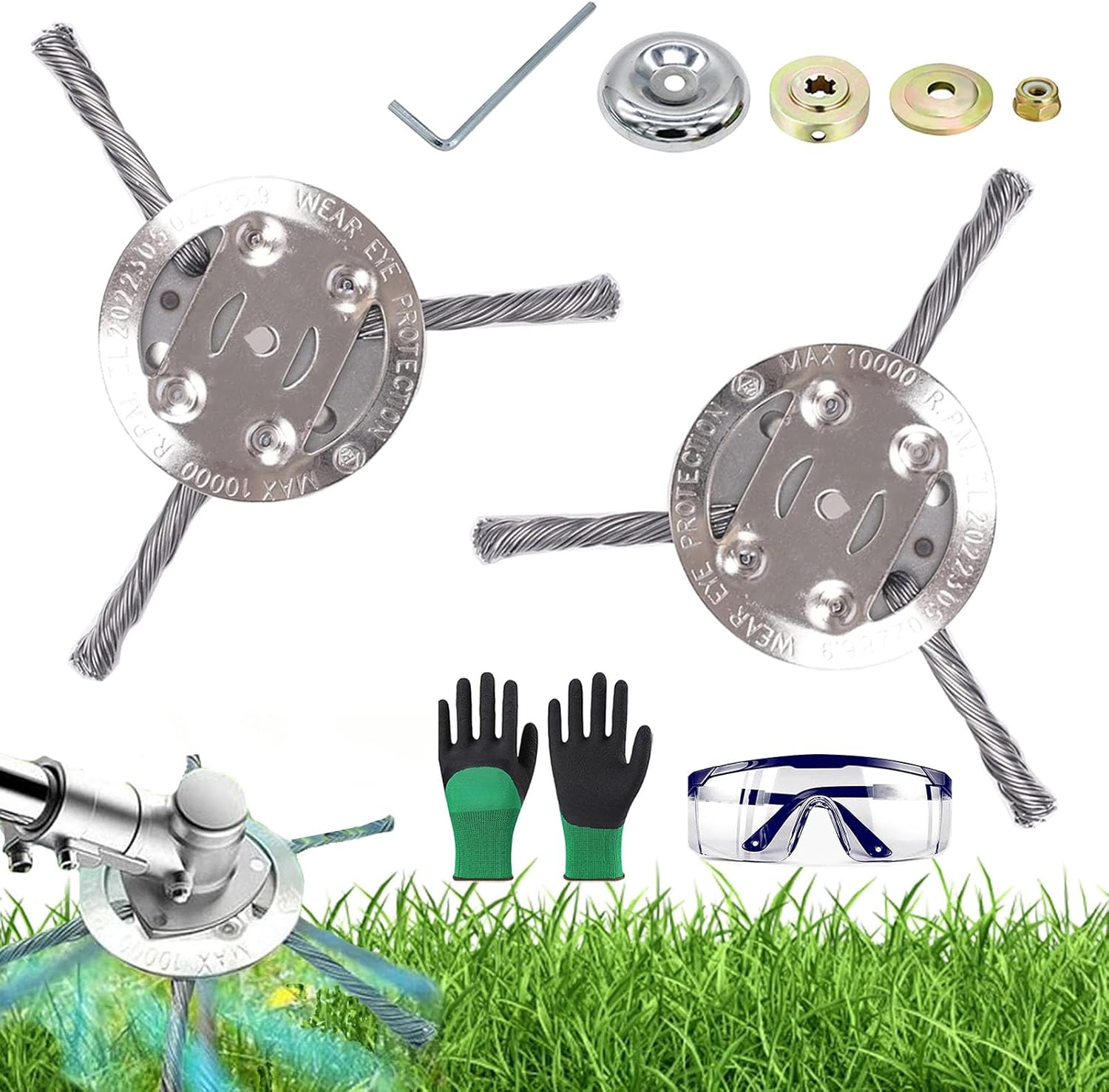 6 Inch Universal Steel Wire Trimmer Head for Weed Eater, 2025 New Steel ...