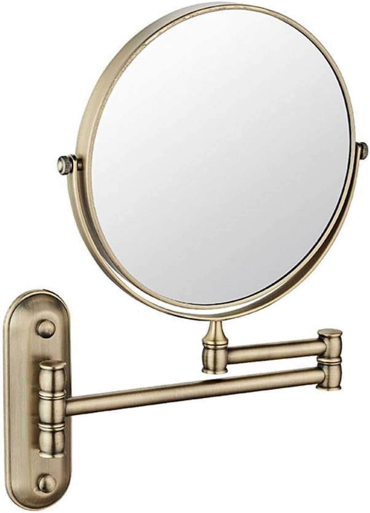 6-Inch Wall Mount Makeup Mirror with 3X/5x Magnification, Premium Two ...