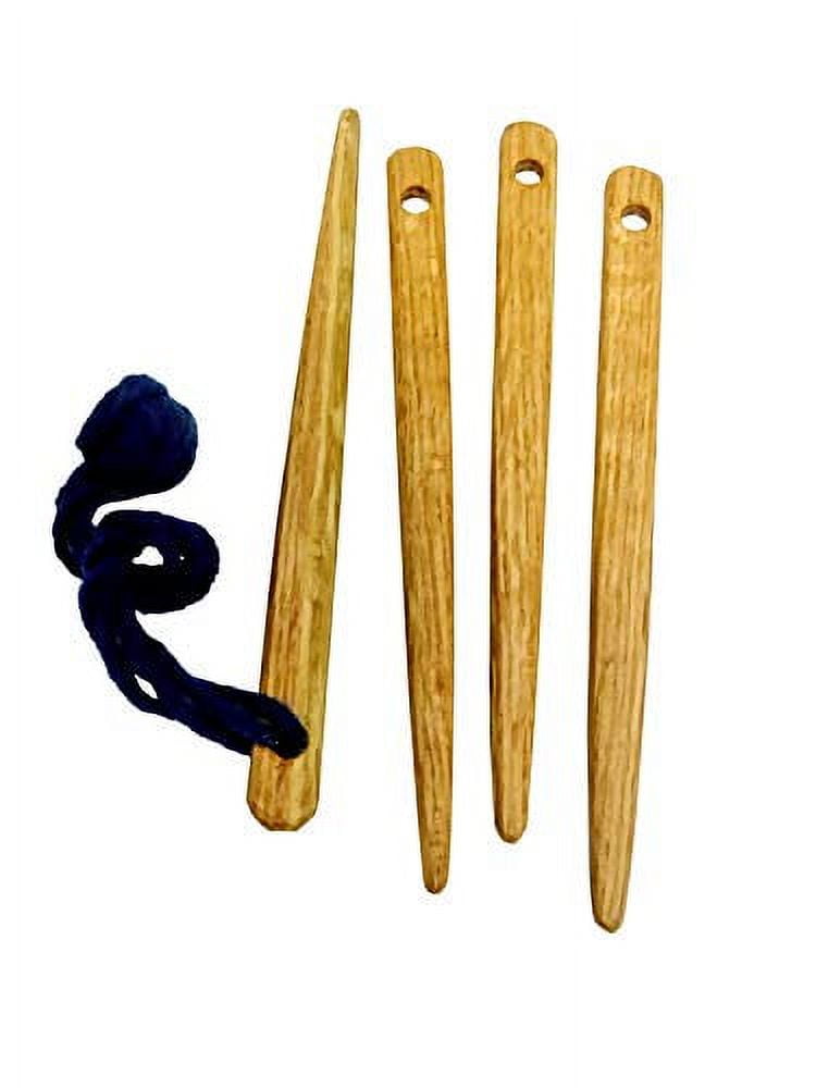 6 Inch Weaving Knitting needle set 8 Pack Oak - Walmart.com