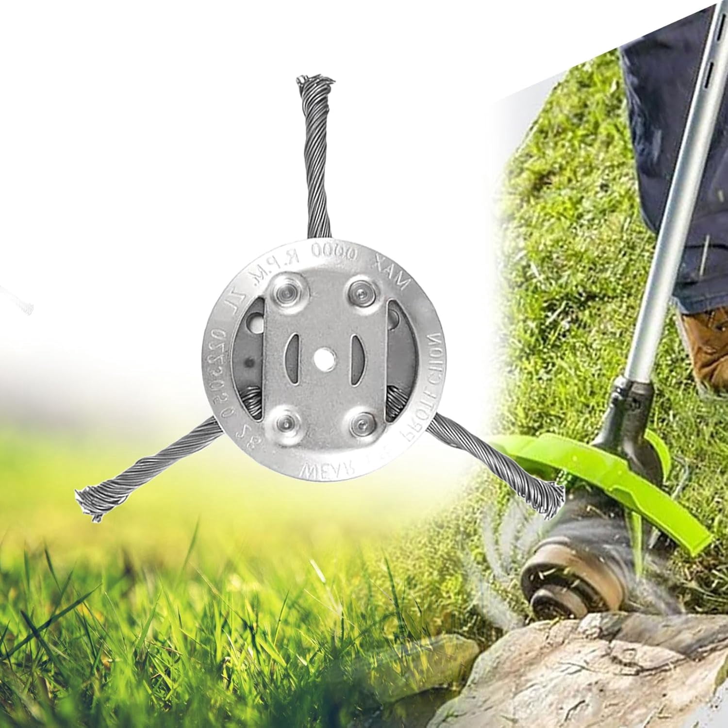 6 Inch Weed Wacker Head Replacement, Steel Wire Grass Trimmer Head ...