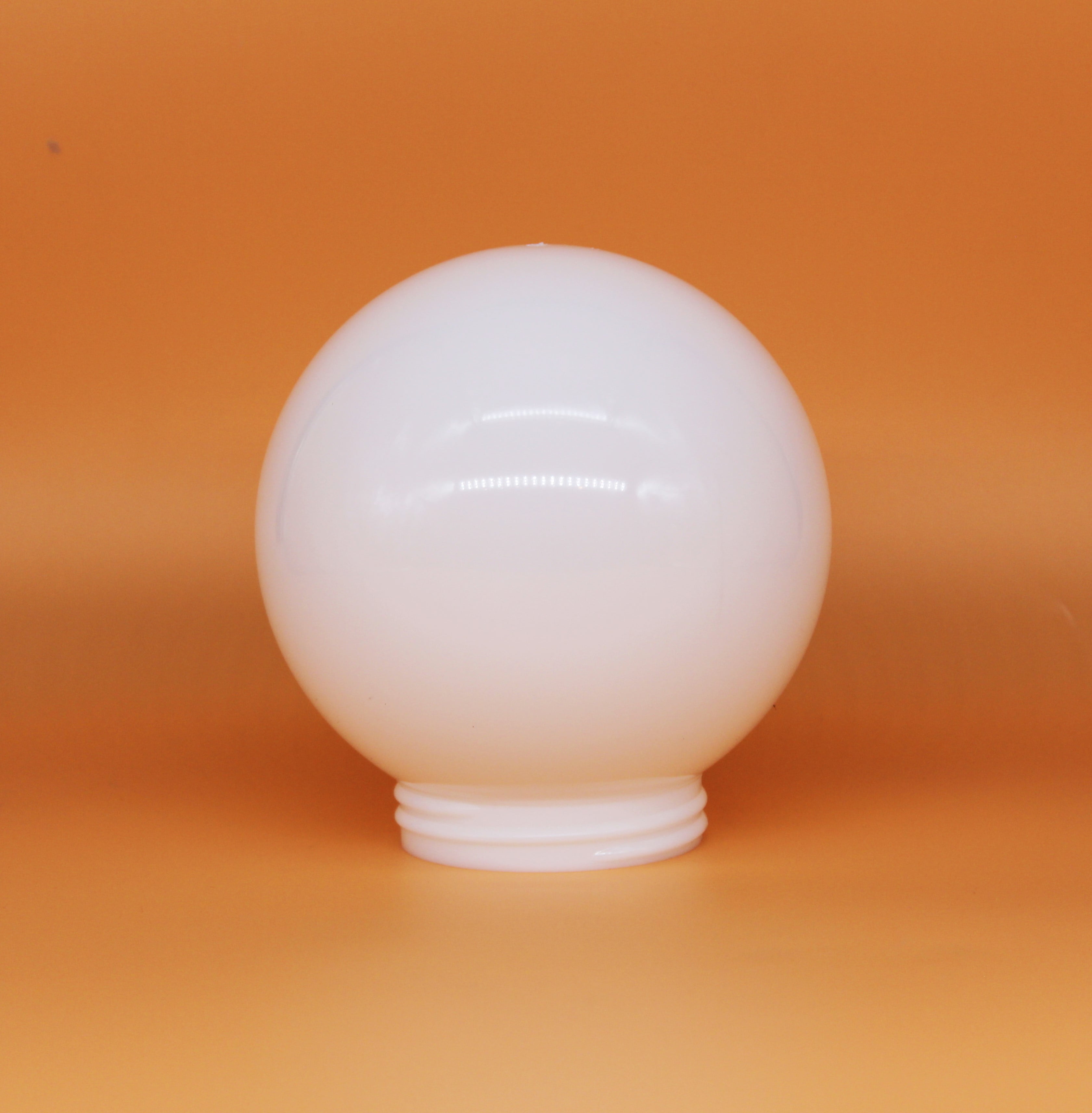 CR Plastics, 6 Inch White Acrylic Lamp Post Globe, Threaded Neck 3.24 ...